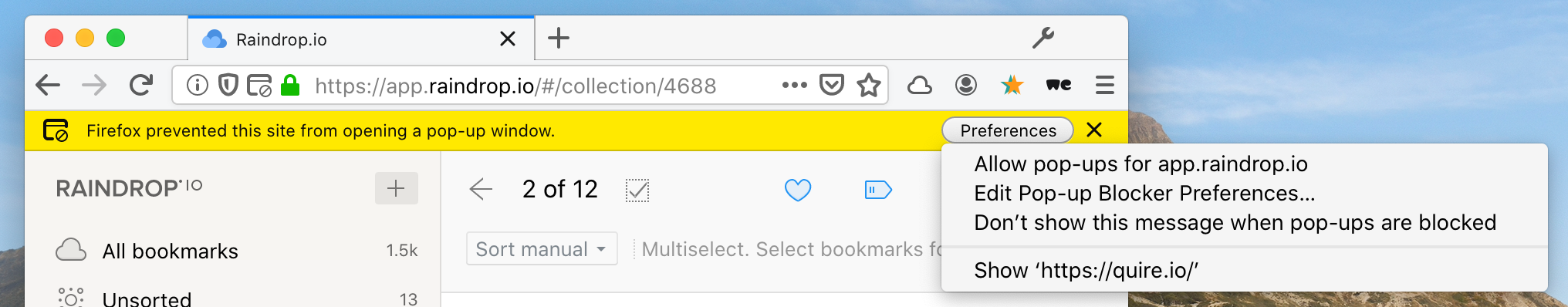 Can t Open Multiple Links At Once Raindrop io Help